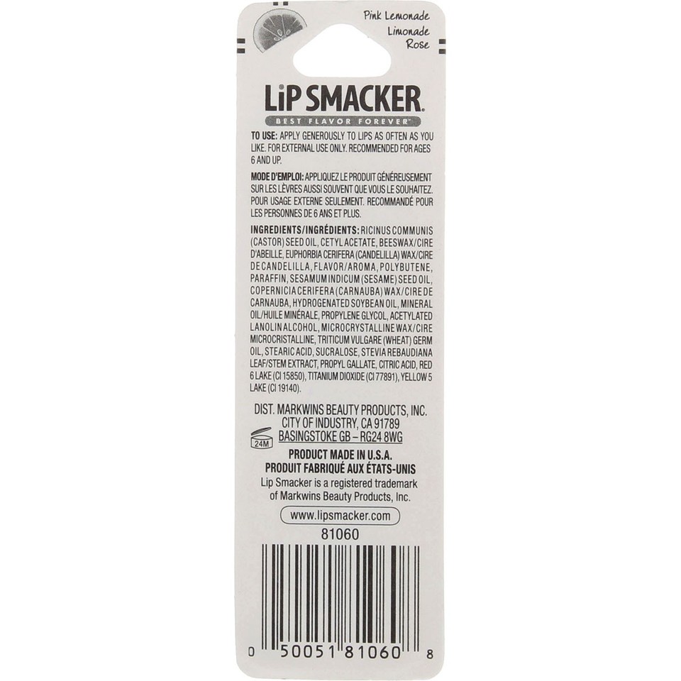 4 Pack Lip Smacker Lip Balm, Pink Lemonade, 0.14 oz 50051810608| eBay