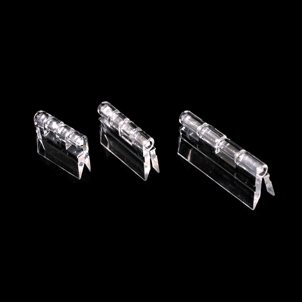 10X Durable Clear Acrylic Plastic Folding Hinges Transparent Hinge B!$n ...