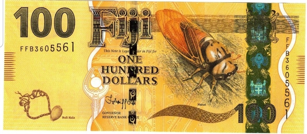 2022 Fiji 100 Dollars Banknote Uncirculated.100 Fijian Dollars FJD ...