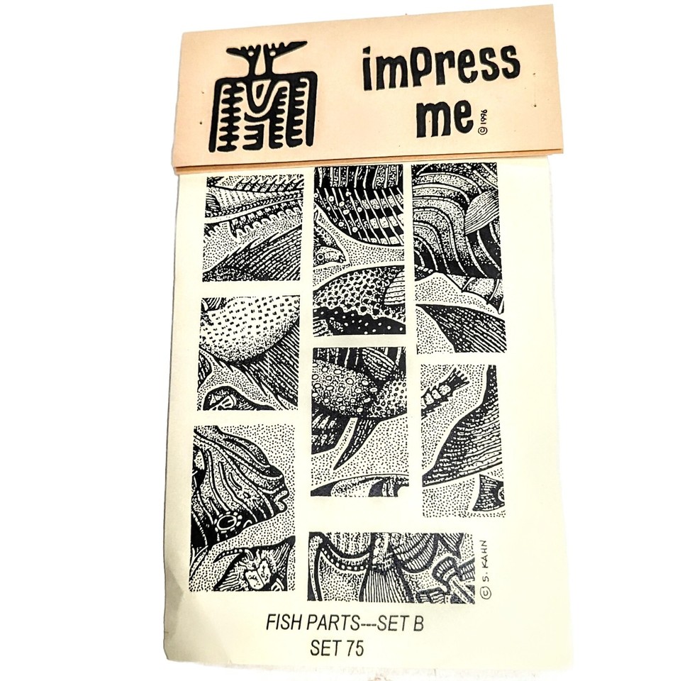 Impress me Joel and Sherrill Kahn Rubber Stamp Fish Parts B Set 75 1996 ...