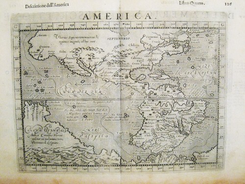 America. Original Engraved Map. Giuseppe Rosaccio/Ruscelli. Venezia ...