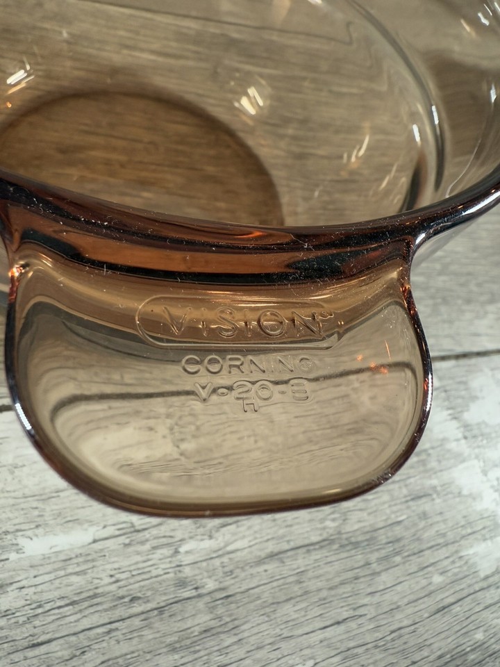 Visions Pyrex V-20-B Amber Double Boiler Insert Corning Vision Ware ...