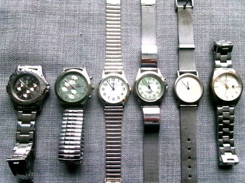 6 Mens quartz:Rojas,Pelex,Paul Jardin,etc. New batts,good glasses,all ...