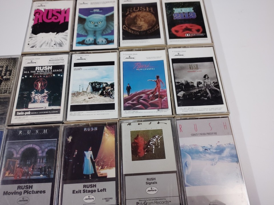 RUSH Cassette Tape Mega Lot (19+) Complete Discography 2112 Moving ...