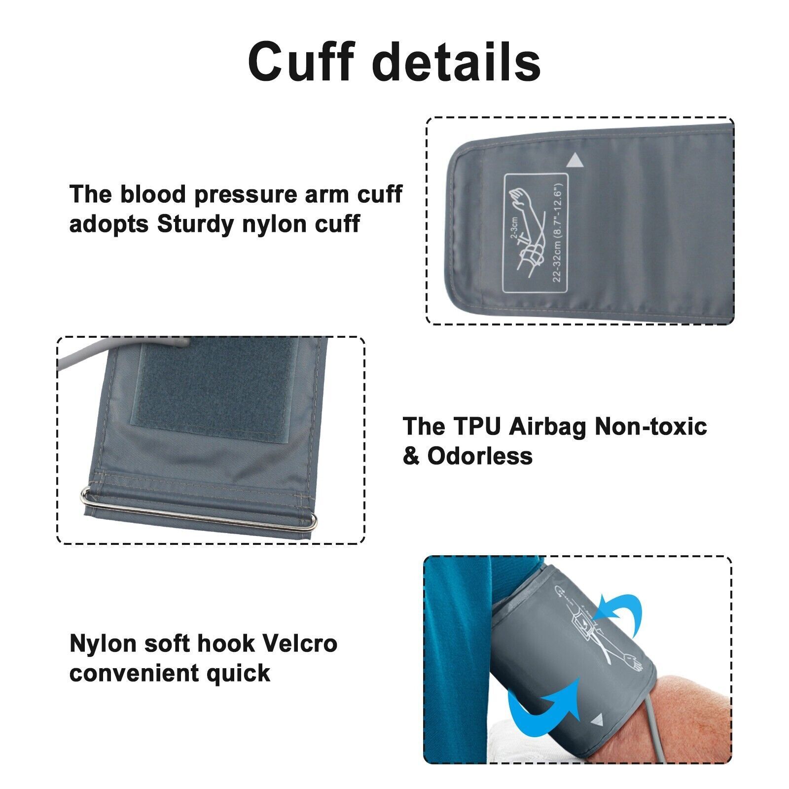 22-36CM Replacement Cuff for Arm Blood Pressure Monitor BP Machine Cuff ...