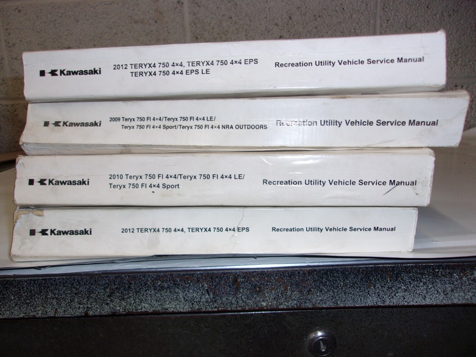 Lot of Shop Used OEM SERVICE MANUALS KAWASAKI TERYX and TERYX-4 UTV | eBay