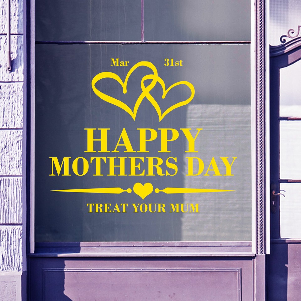 Mothers Day Wall & Window Stickers Mom Mother Decals Shop Window ...