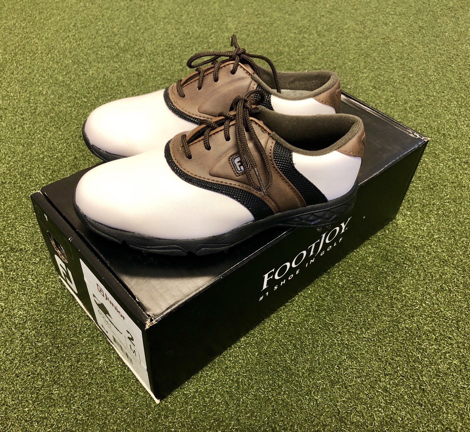 2018+FOOTJOY+BOYS+JUNIOR%27S+CLEATED+GOLF+SHOES+MEDIUM+2 for sale ...
