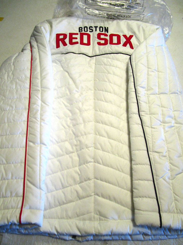 NWT BOSTON RED SOX MLB BASEBALL WOMENS LIGHTWEIGHT PUFFER JACKET WHITE ...