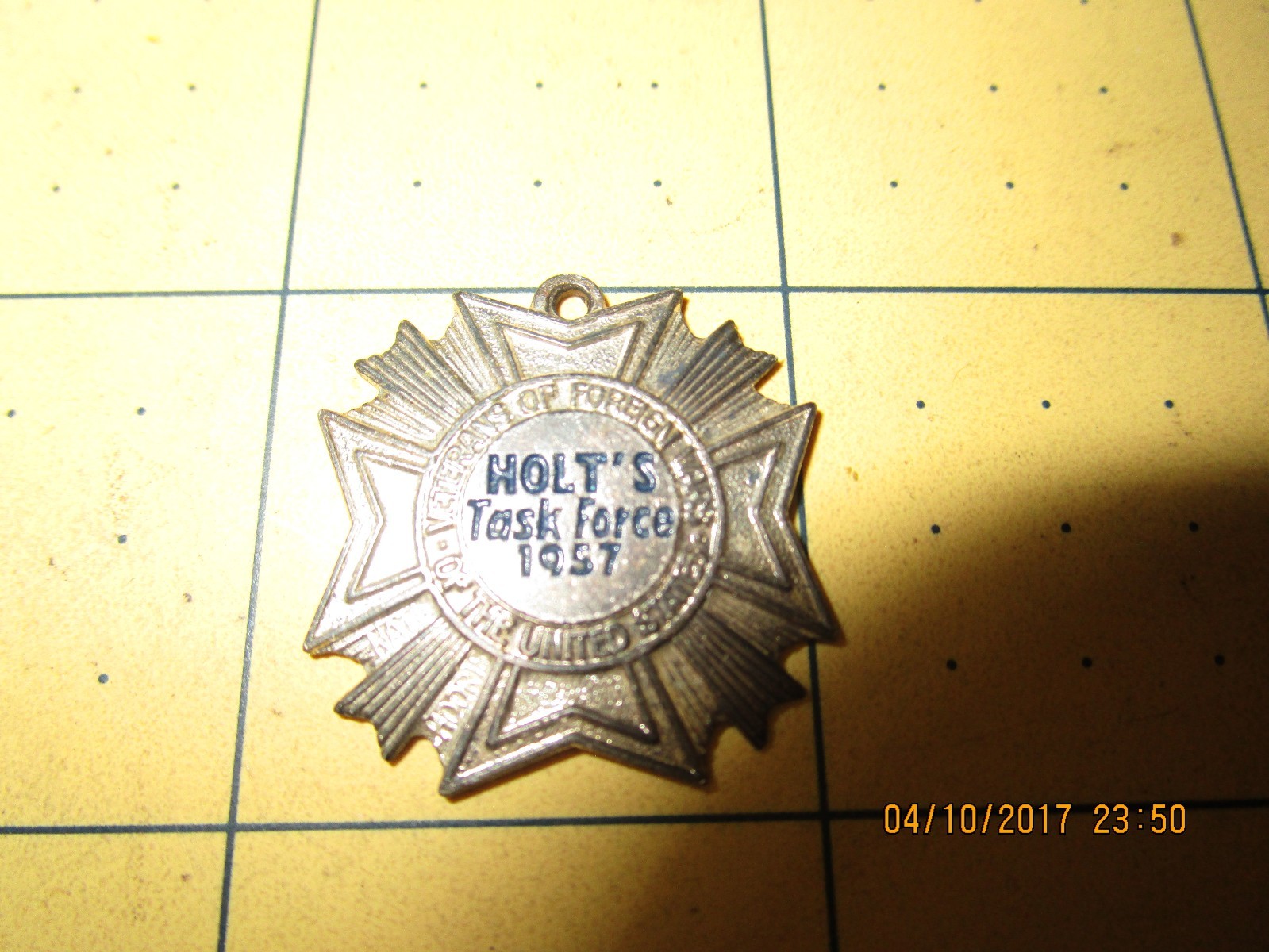 VINTAGE VFW Veterans of Foreign Wars holt's task force 1957 213556 | eBay