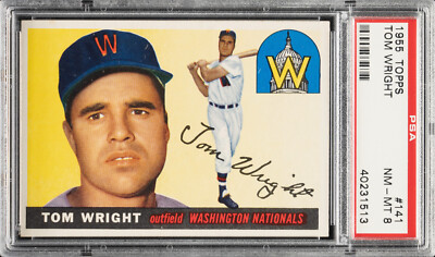 1955 Topps #141 Tom Wright Washington Senators PSA 8 NM/MT | eBay