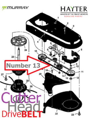 Genuine Hayter Power Trim Wheeled Strimmer BELT 407C/S/D MU7701014 ...