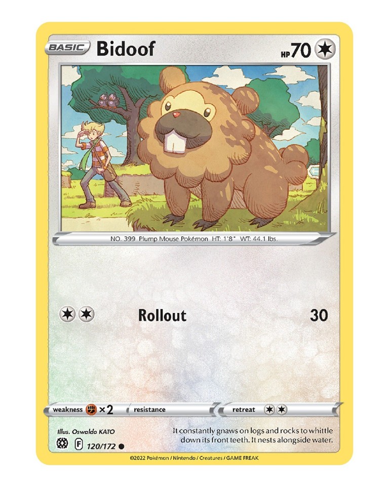 x4 Bidoof 120/172 Common Brilliant Stars Pokemon TCG NM | eBay