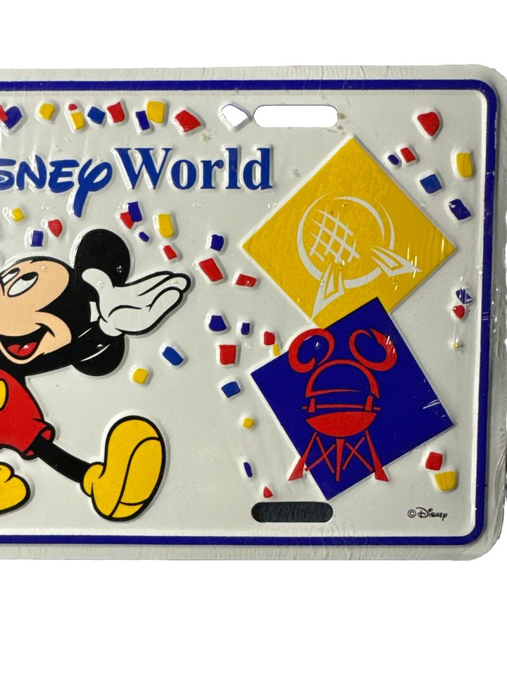 VTG Walt Disney World Four Parks Logo Mickey 1999 License Plate SEALED ...