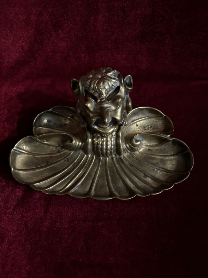 Antique Bronze Devil Satyr Imp Gargoyle Goblin Inkwell Gothic Grotesque ...