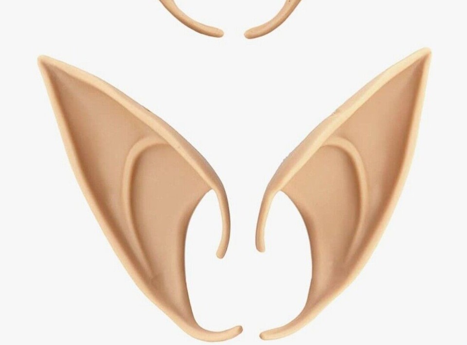 USA Pair Elf Ears Fairy Cosplay Tan Pale Latex prosthetic Hobbit Frodo ...