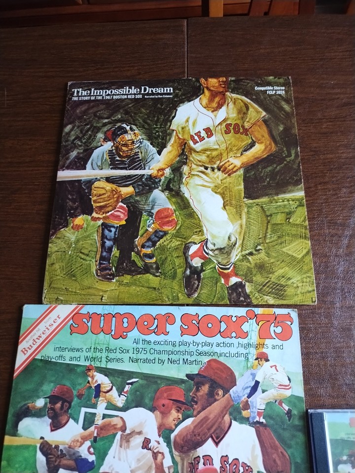 LOT: Boston Red Sox LP's Super Sox '75(&CD),The Impossible Dream '67 ...
