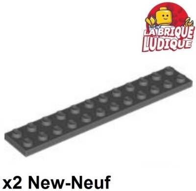 Lego 2x Plaque Plate 2x12 12x2 gris foncé/dark bluish gray 2445 NEUF | eBay