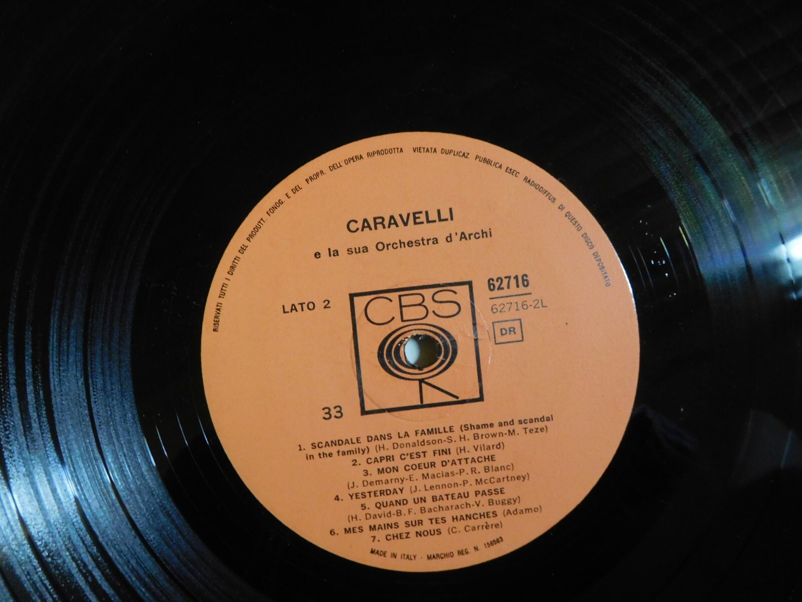 Caravelli e la sua orchestra d'Archi: J'aime - LP - 33Tours -30 cm ...