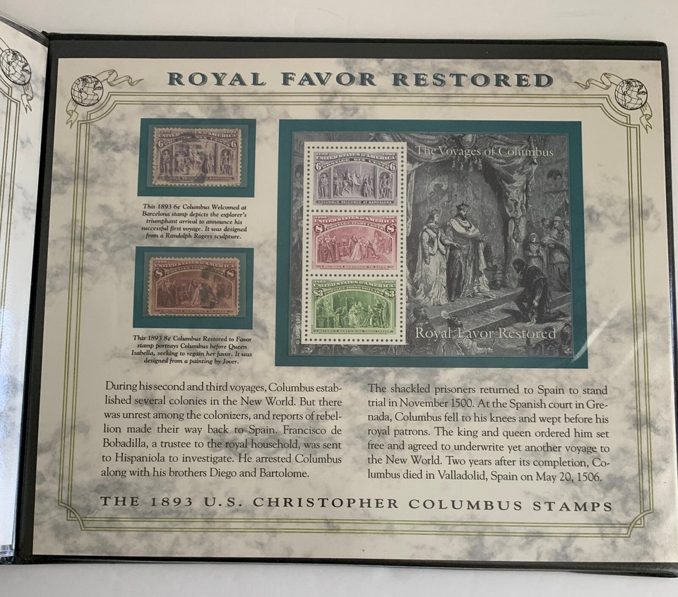 The 1893 U.S. Christopher Columbus Stamps Postal Commemorative Society ...