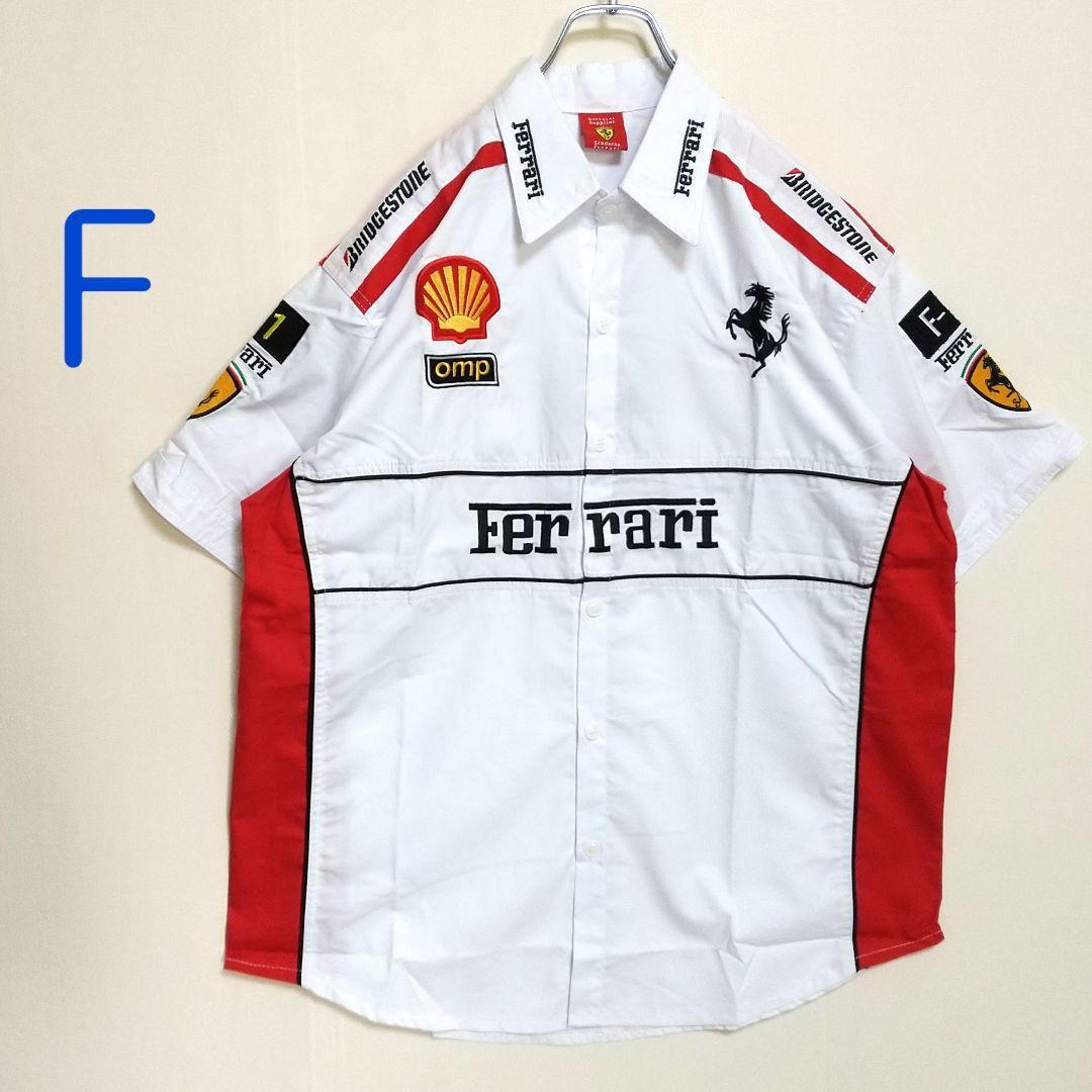 Pit Shirt Ferrari F-1 Applique Logo Embroidery Color … - Gem