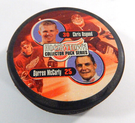 1999-2000 Hockeytown Collector Puck Series Chris Osgood/Darren McCarty ...