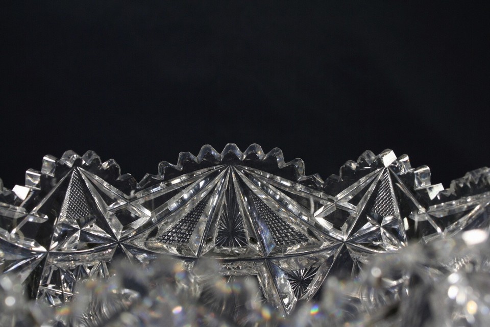 LIBBEY AMERICAN BRILLIANT CUT GLASS COLONNA BOWL-USA | eBay