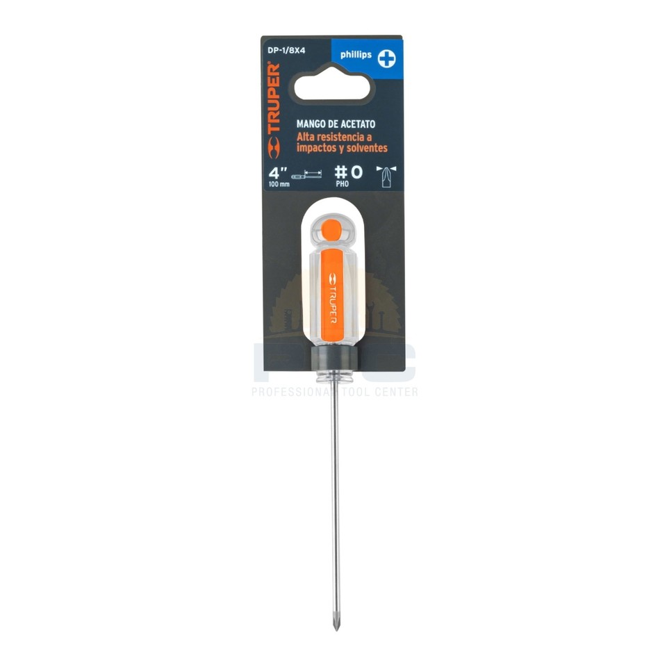 Truper DP-1/8X4 Phillips screwdriver 1/8" x 4" acetate handle | eBay