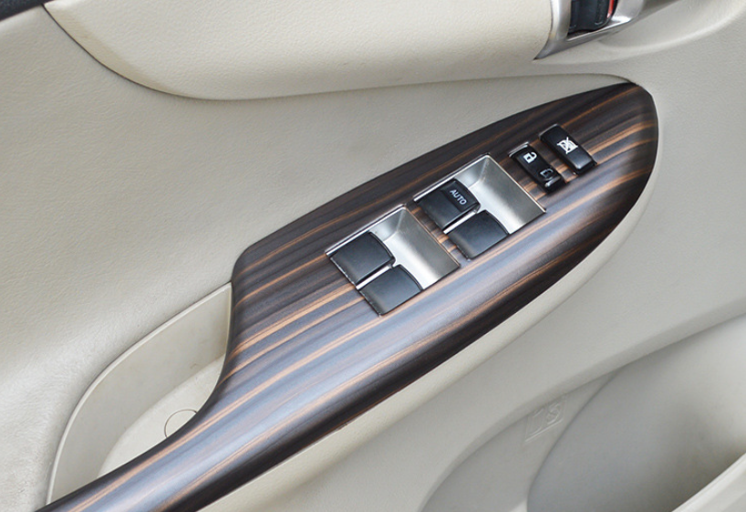 For Toyota Corolla 2009-2013 Matte Wood Grain Side Window Lift Switch ...