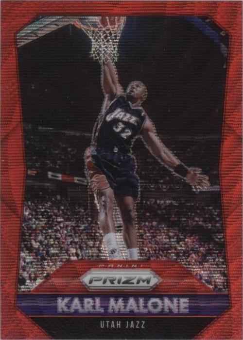 2015-16 Panini Prizm - Karl Malone #259 Ruby Wave Prizm /350 for sale ...