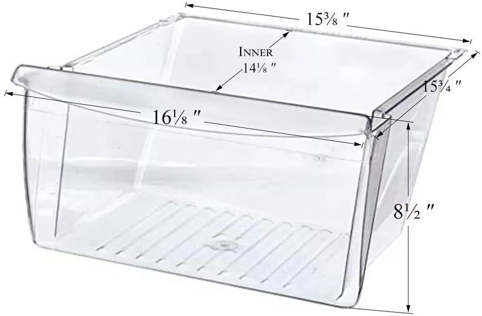 Crisper Pan Drawer ( Bottom ) Compatible with FRIGIDAIRE Refrigerator ...