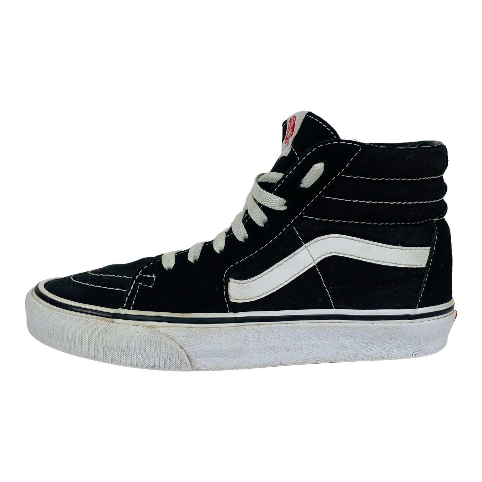 Men's Vans Sk8-HI Black & White Mid-Tops 507452 Mens … - Gem