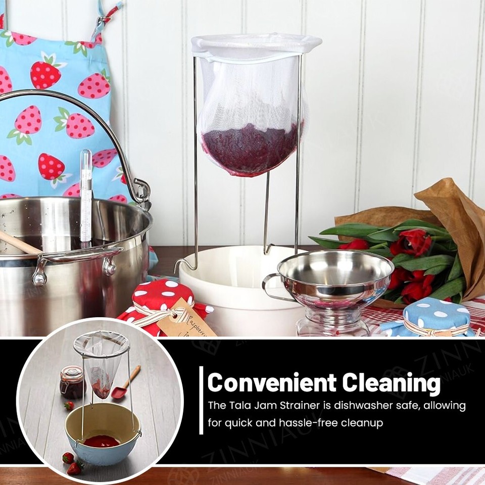 Tala Jam Strainer Stainless Steel Jam Straining Kit Chrome Stand for ...