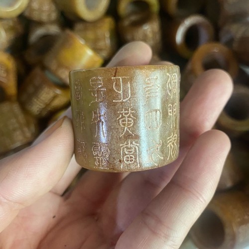 Antique Xiuyu Jade Thumb Ring High Ancient Jade Imitation Vintage ...