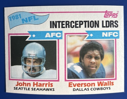 1982 Topps Football 1981 Interception Leaders Harris /Walls #261 | eBay