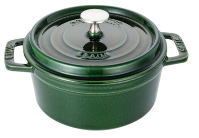Staub Pico Cocotte Ronde Round Basil Green 14cm 0.8L Cast Iron Enameled ...