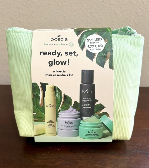 boscia Ready Set Glow a boscia Mini Essentials Kit 4 Ct. for sale ...