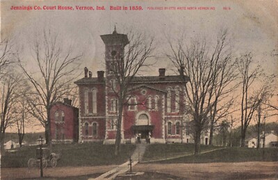 Jennings County Court House Vernon Indiana c1910 Postcard | eBay