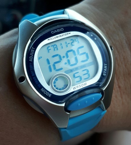 Lw-200-2b Lw200 Casio Illuminator Quartz Wr50m Digital Light Blue ...
