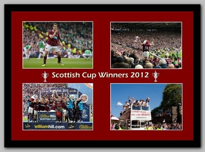 Hearts Heart of Midlothian Scottish Cup Winners 2012 Framed A4 Colour ...