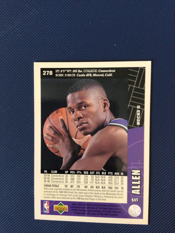 1996-97 Collector’s Choice Ray Allen Rookie Card | eBay