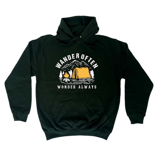 Wander Often Wonder Always Camping Hiking - Novelty Fashion Hoodies Hoodie | eBay Australia