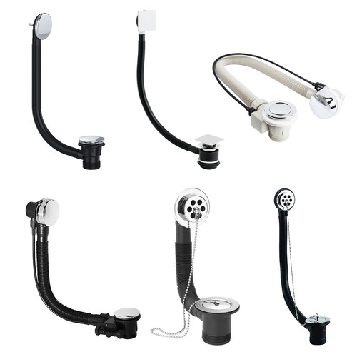 PUSH BUTTON CLICK CLACK SPRING CLICKER POP UP BATH WASTE AND OVERFLOW ...