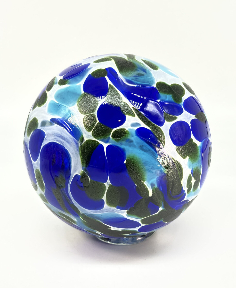 Pyromania Studio Art Glass Oregon Float Ball Orb Signed Ocean Colors ...