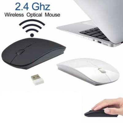 2.4GHz USB Wireless Optical Mouse Mice for Apple Mac Macbook Pro Air PC ...
