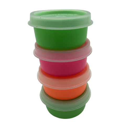 Tupperware Smidgets Mini 1 oz Containers Set of 4 Neon Colors New Old ...
