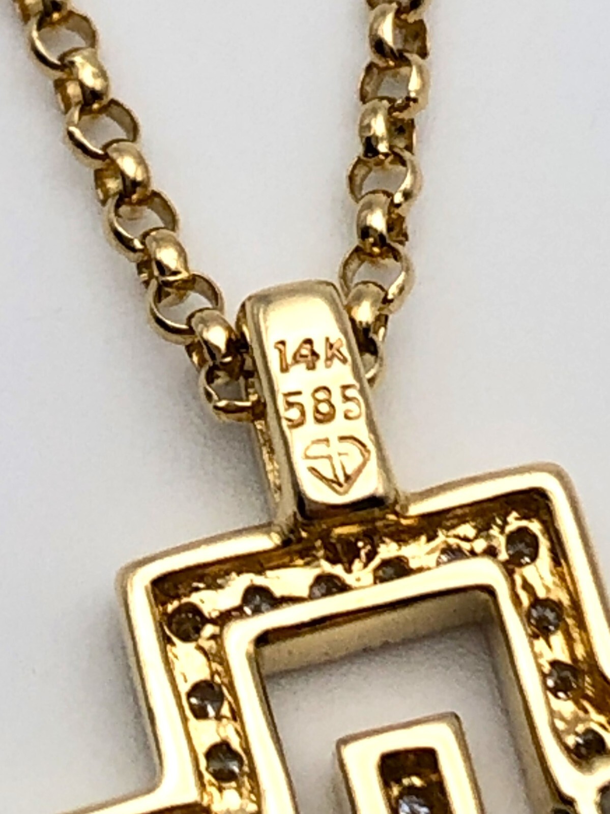 14k Gold Necklace, Pendant, Earrings matching Set with 2.84cts Diamonds ...