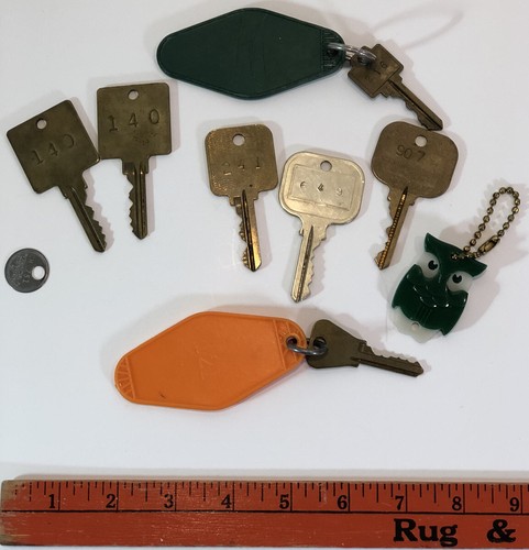 Vintage Hotel Room Keys, Fobs, lot of 7 -one owl Look! 🔥 | eBay