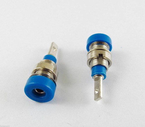 10x Blue Multimeter Instrument 2mm Binding Post Banana Panel Mount Test ...