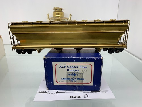 673 Toby US Hobbies? ACF Center Flow Hopper Brass O Gauge 2 Rail Wrong Box | eBay